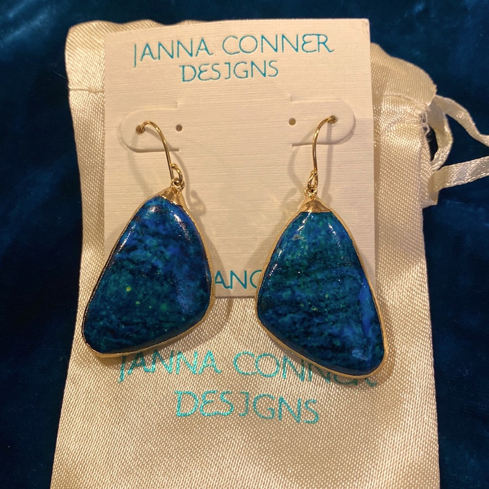 Janna Conner Designs Chrysocolla Stone Earrings - Gem